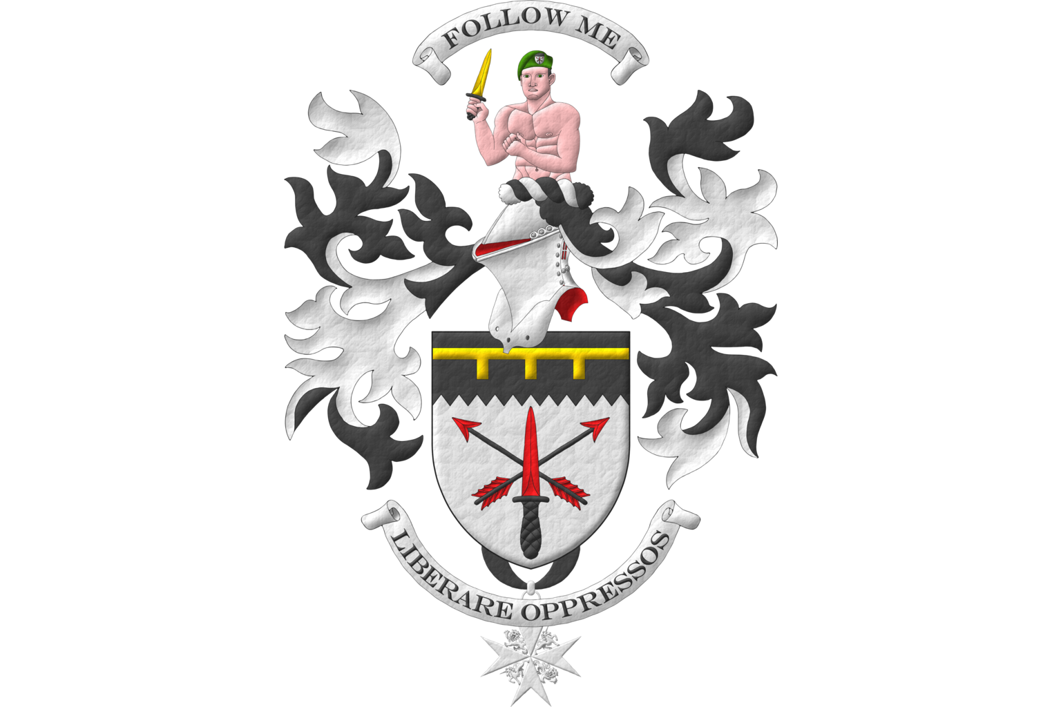 The coat of arms of Guy Harold Power – Salmeron Heraldry